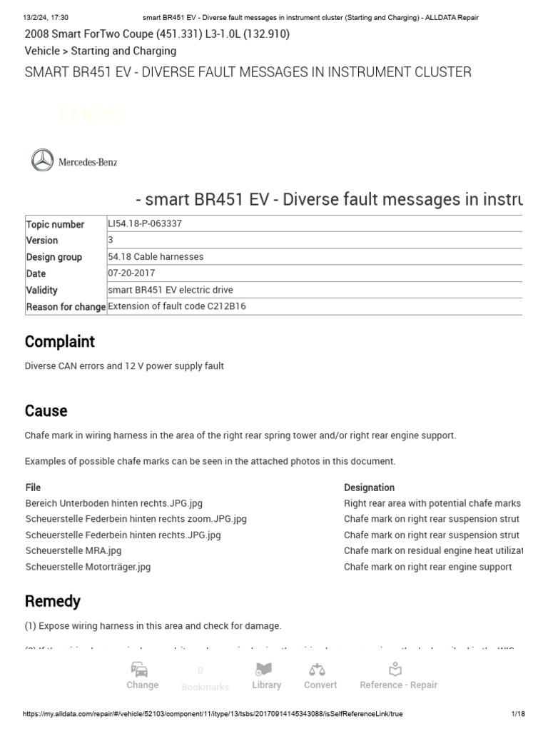 smart BR451 EV - Diverse fault messages in instrument cluster (Starting ... smart BR451 EV - Diverse fault messages in instrument cluster (Starting ...