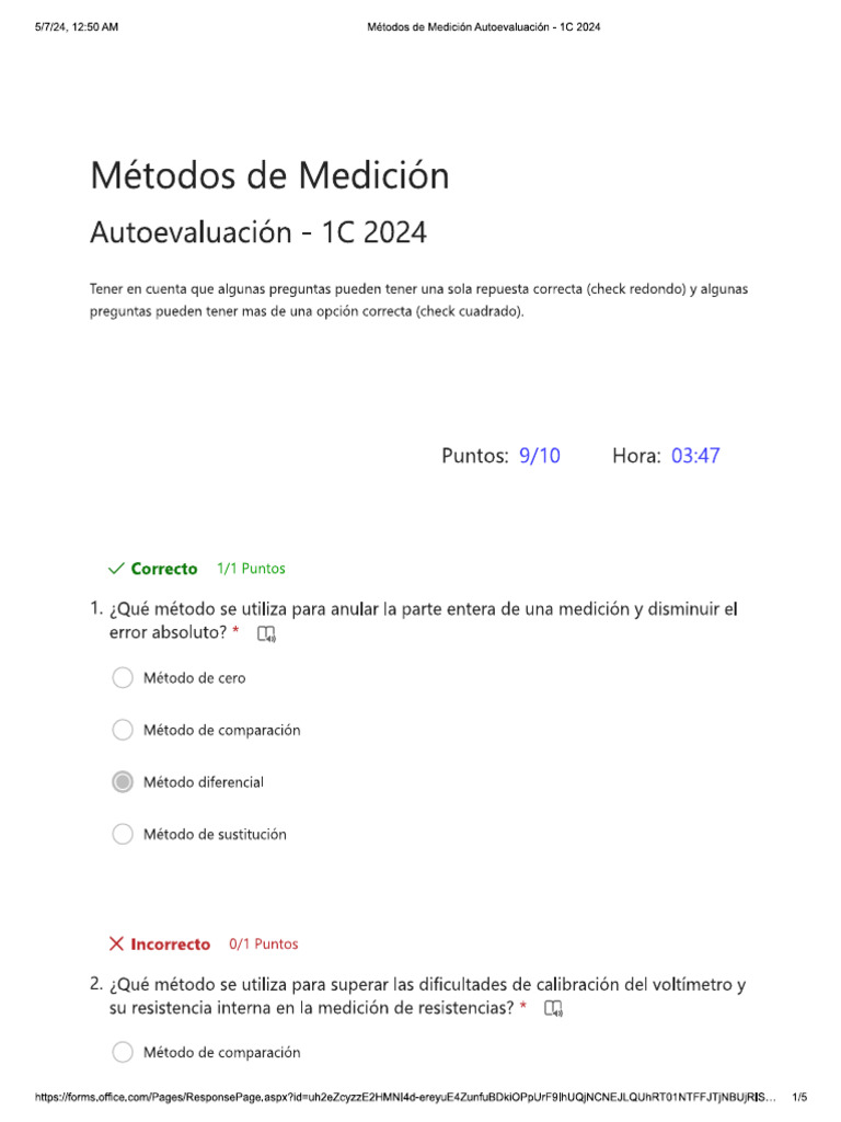 Autoevaluacion U5 | PDF