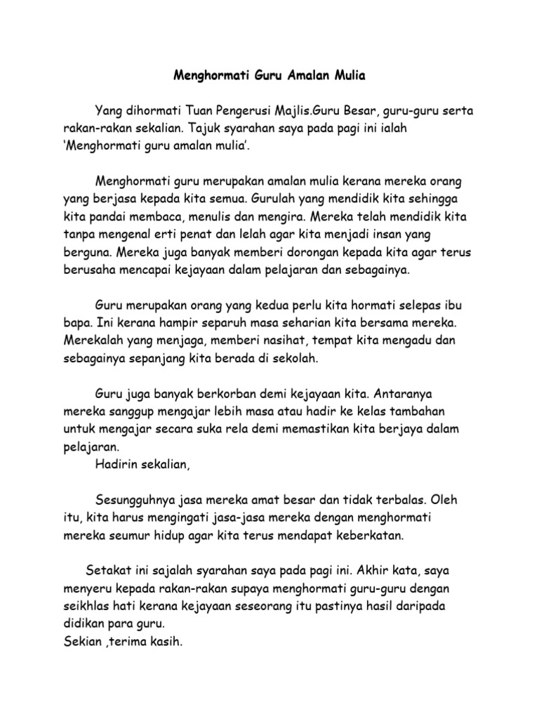 Syarahan Tahun 4 | PDF