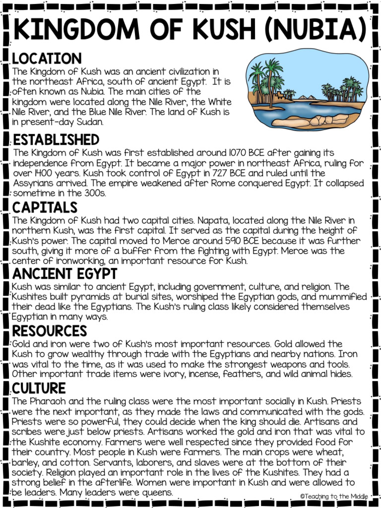 Kingdom of Kush Student Version Color | PDF | Ancient Egypt