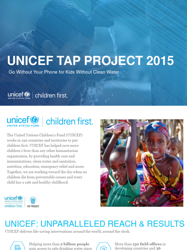 Tap Project Informational Packet | PDF | Drinking Water | Unicef