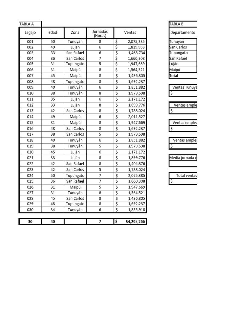 Actividad Nº3 Funciones De Excel Pdf