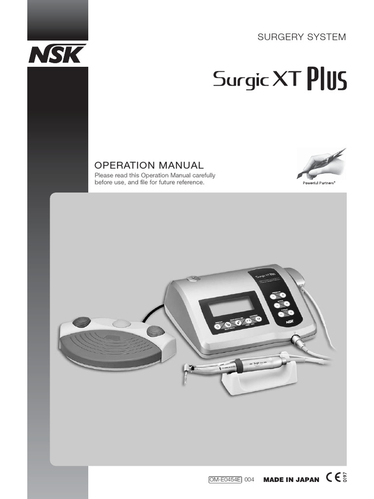 NSK Surgic XT Plus Operation Manual | PDF | Electrical Connector ...