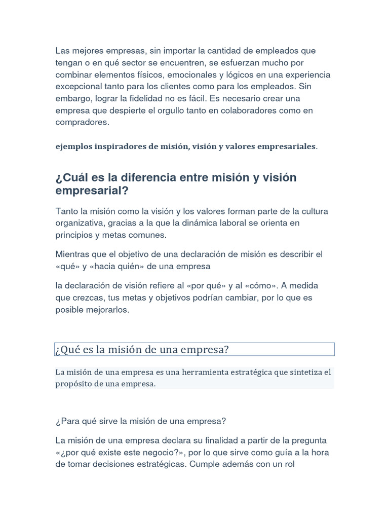 Ejemplos de Misión y Visión Empresarial | PDF | Business | Apple Inc.