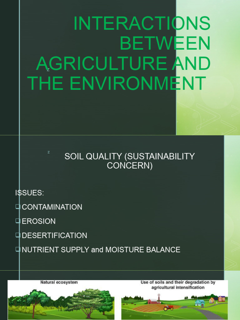 Interactions Between Agriculture and The Environment | PDF ...