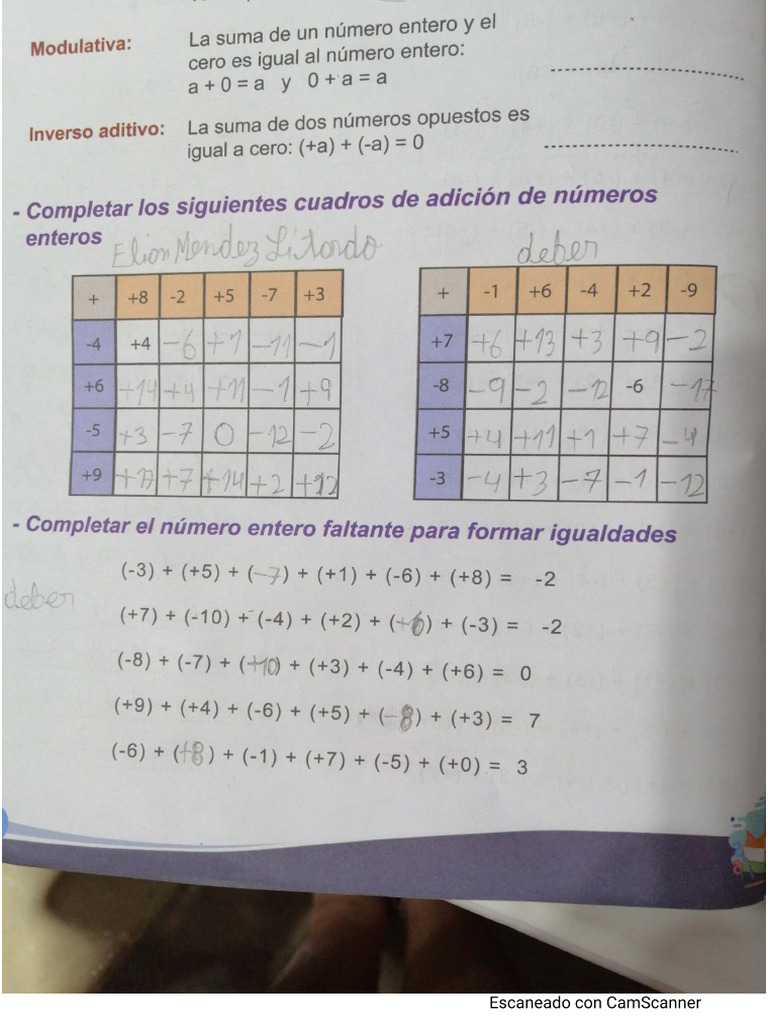 Deber # 2 Propiedades de la Adicion Matematicas | PDF