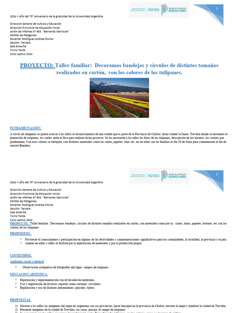 Proyecto Dia de La Bandera | Descargar gratis PDF | Educación de la ...