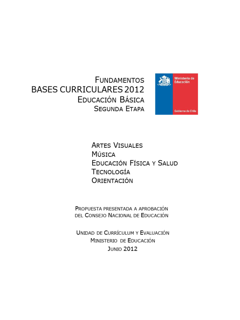 Fundamentación Bases Curriculares Básica (Segunda Etapa) | PDF | Plan de estudios | Educación ...
