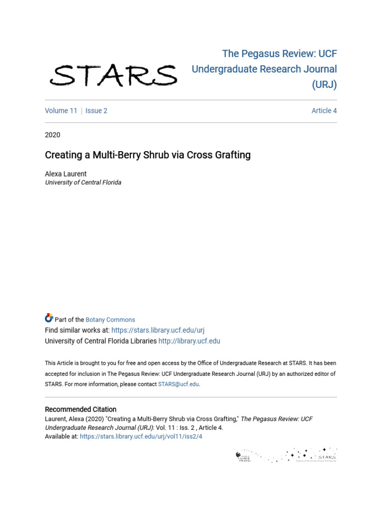 Creating A Multi-Berry Shrub Via Cross Grafting | PDF | Grafting ...