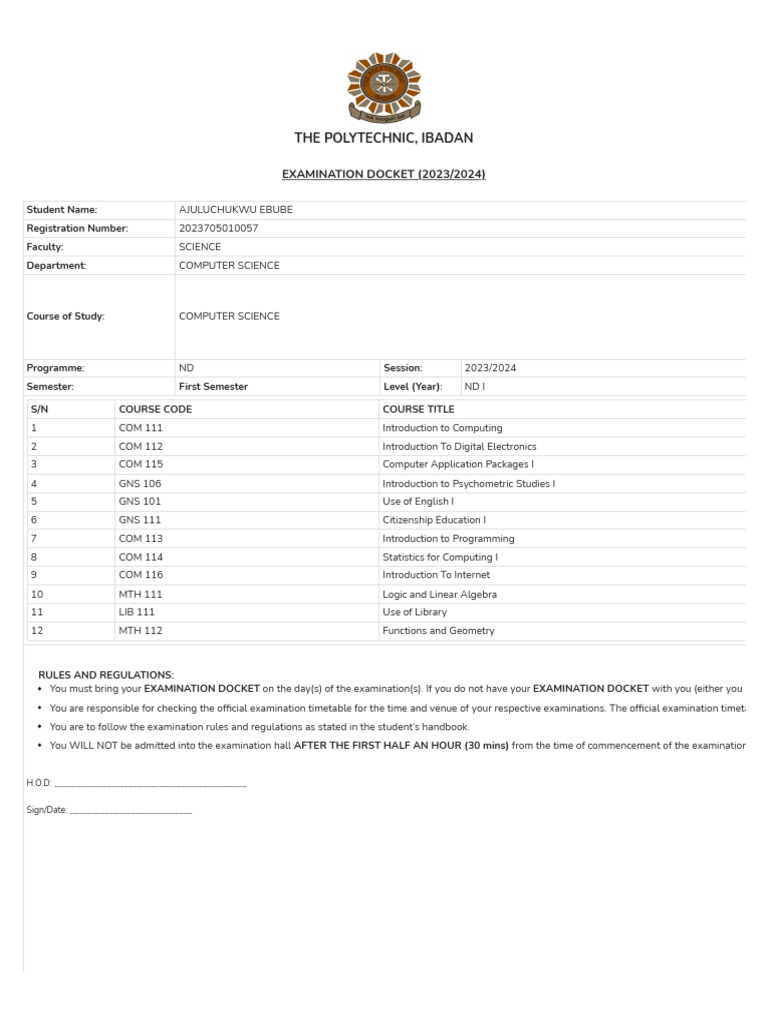 POLYIBADAN .: Home - Student Portal | PDF | Computer Science | Mathematics