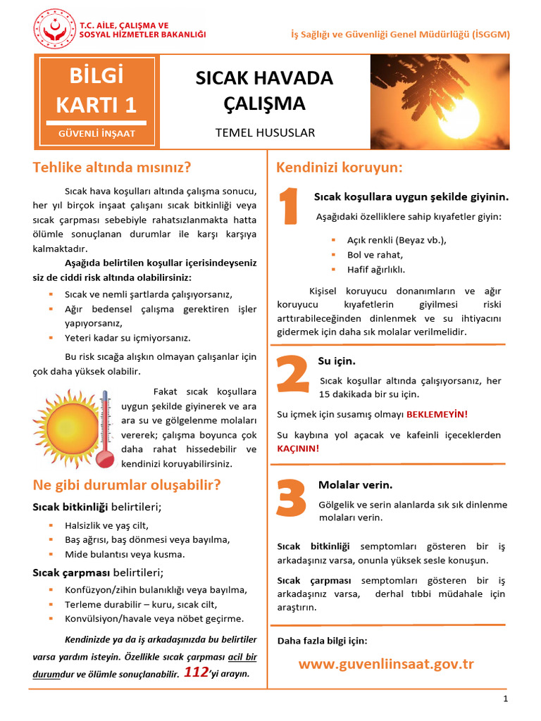 SICAK HAVADA ÇALIŞMA Temel Hususlar | PDF