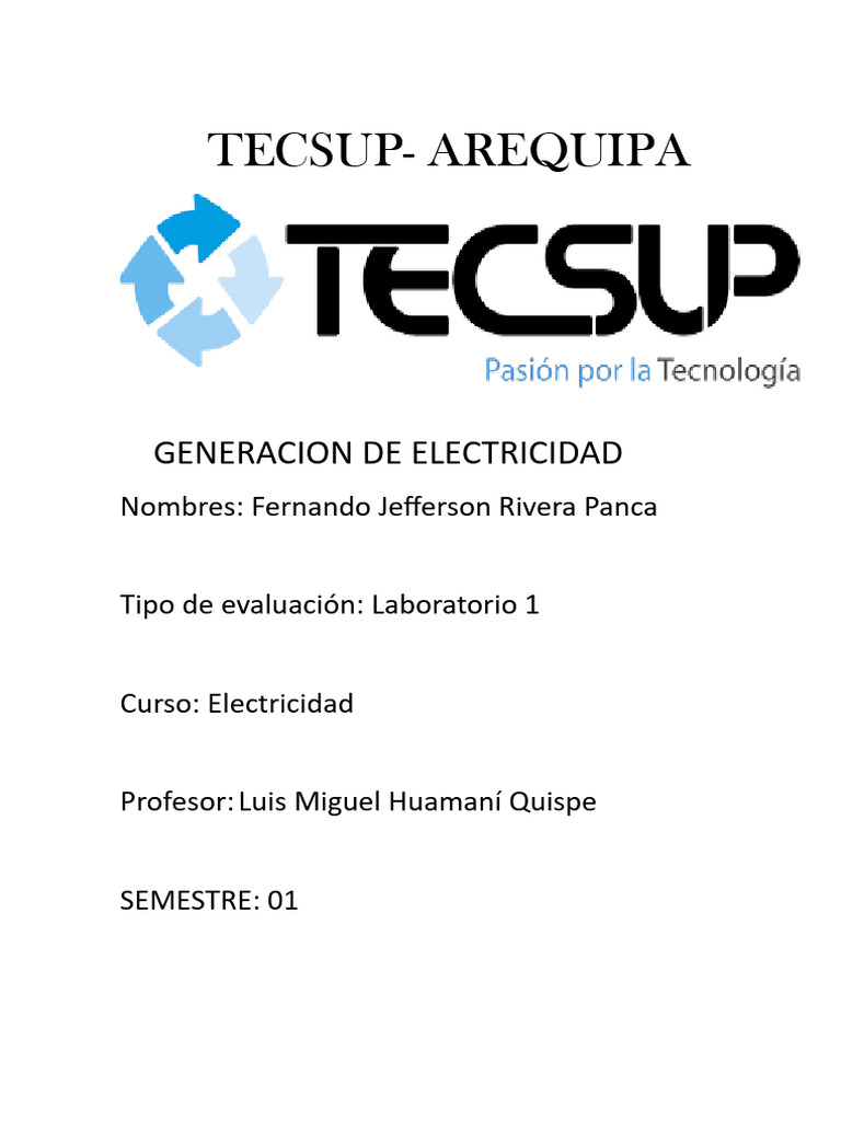 TECSUP Electricidad | PDF | Corriente eléctrica | Red eléctrica