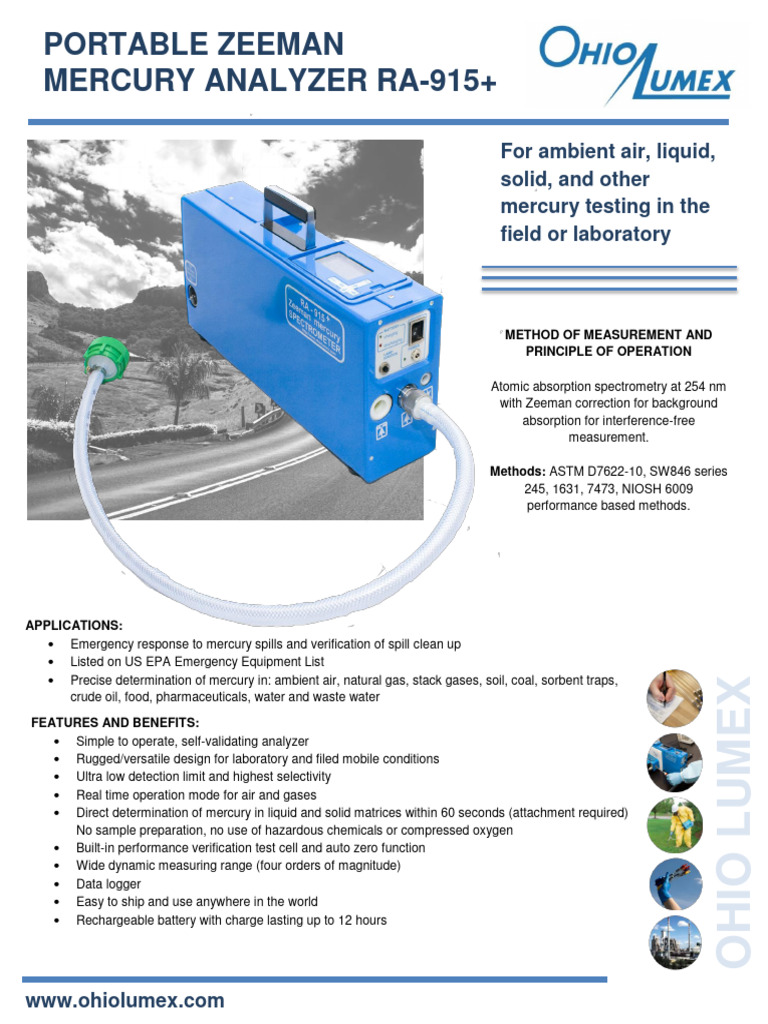 RA 915 Analyzer | PDF | Water | Gases