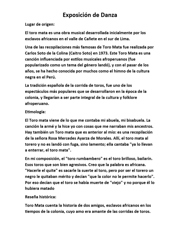 Exposición de Danza | PDF