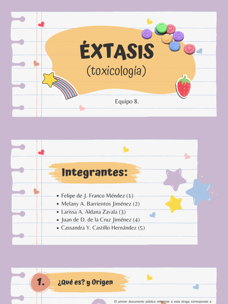 ÉXTASIS (Toxicología) | PDF | Mdma | Despachador de drogas