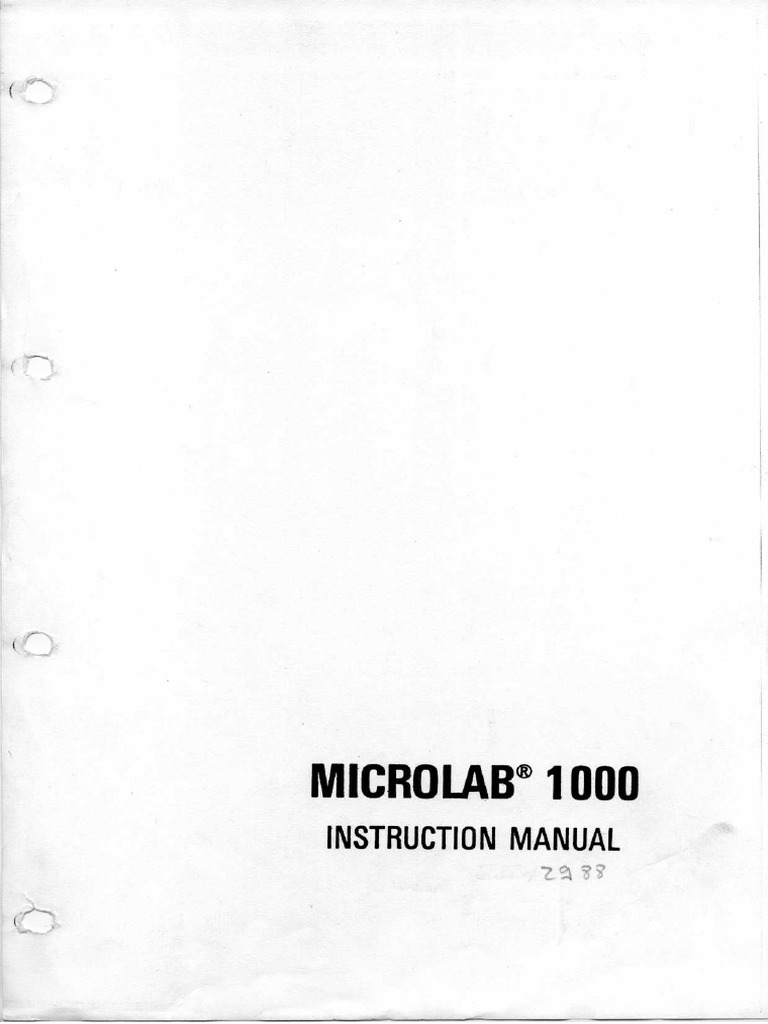 ML 1000 Manual | PDF
