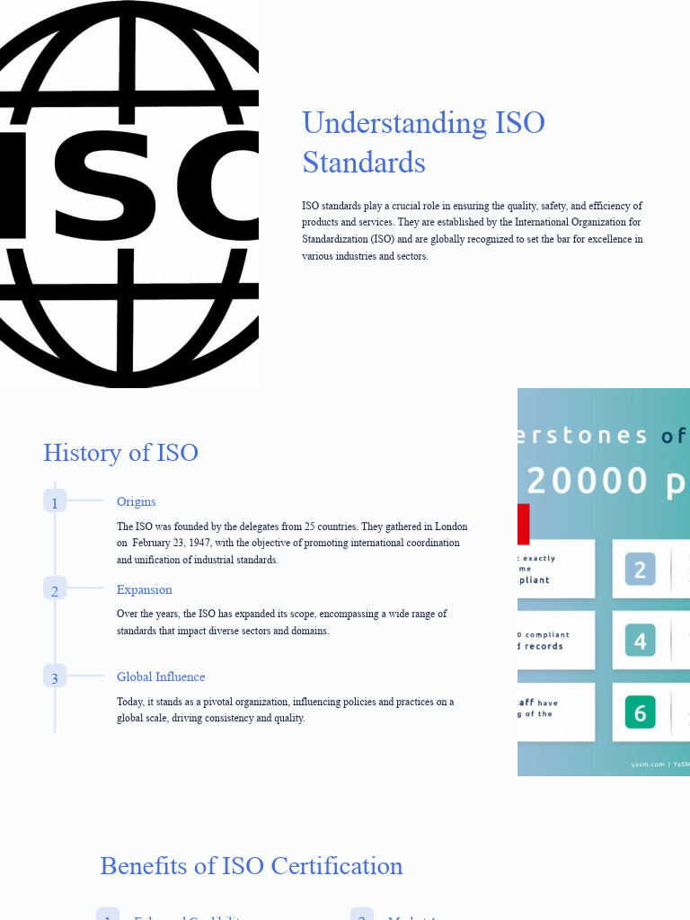 Overview of ISO Standards and Benefits | PDF | Standardization ...