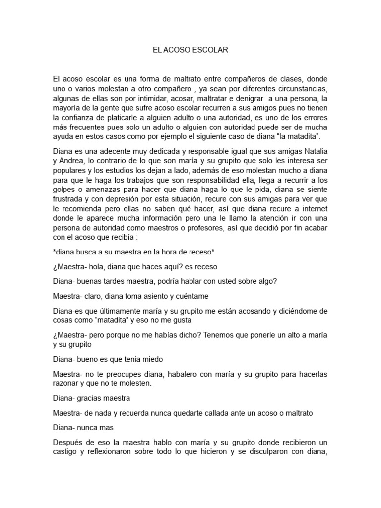 EL ACOSO ESCOLAR | PDF