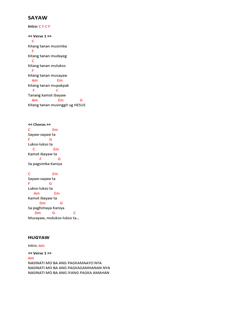 Hugyaw-Sayawan Ta - Sayaw-Ikaw Ang Dalan | PDF