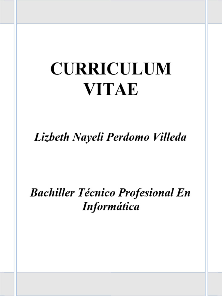 Curriculum Vitae Lizbeth | PDF