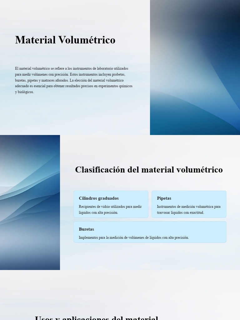 Material Volumetrico | PDF | Laboratorios | Volumen