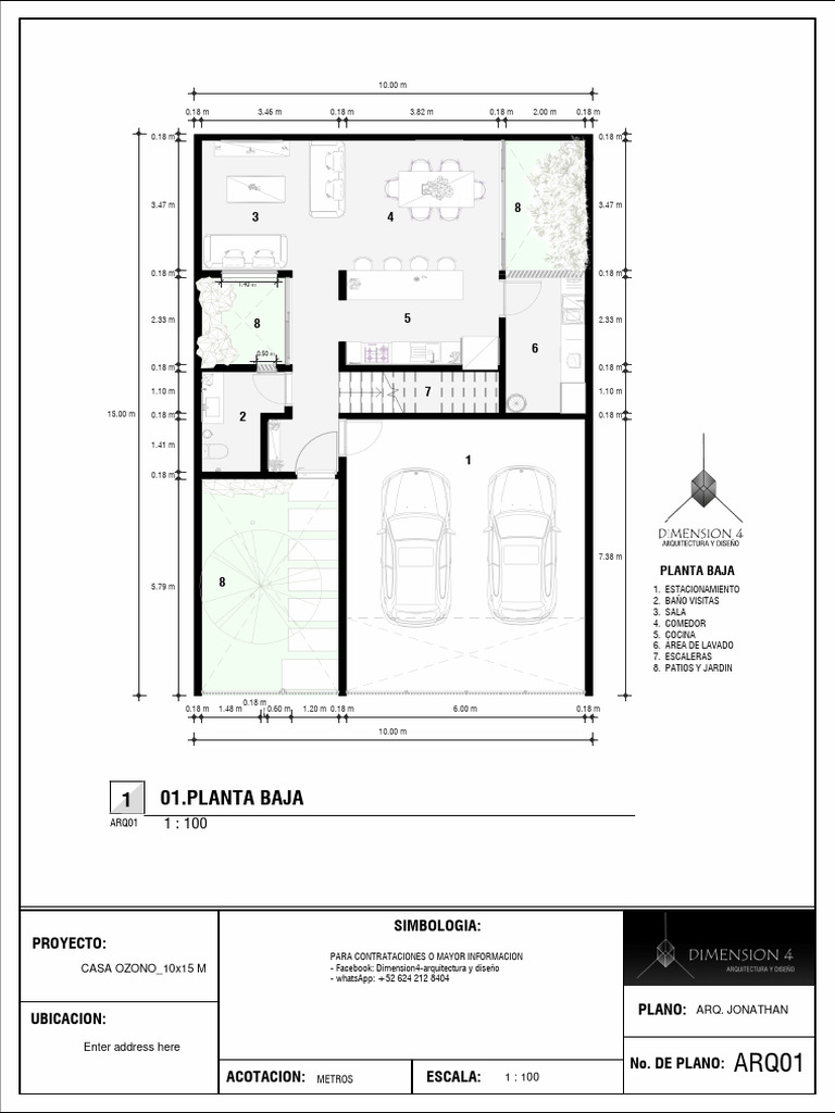 Planos Casa Ozono 10x15 Mts | PDF
