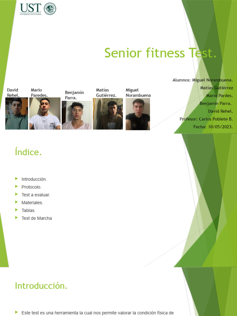 Senior Fitness Test | PDF | Mano | Codo