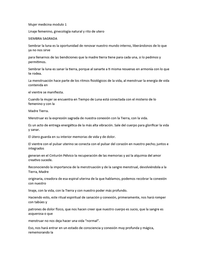 Modulo 1 Mujer Medicina | PDF | Menstruación | Vagina