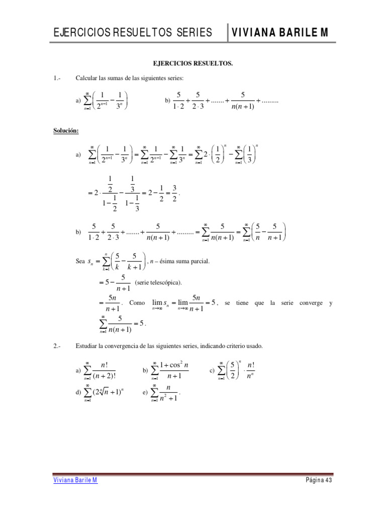 Resu Series | Descargar gratis PDF | Series (Matemáticas) | Estructuras matemáticas