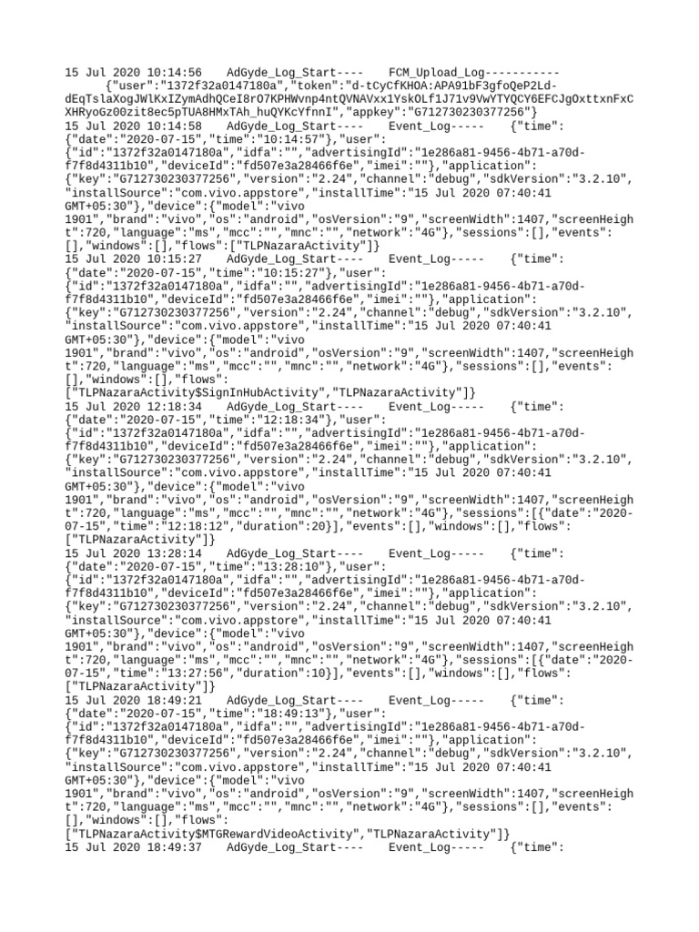 Logs | PDF | Android (Operating System) | Computer Science