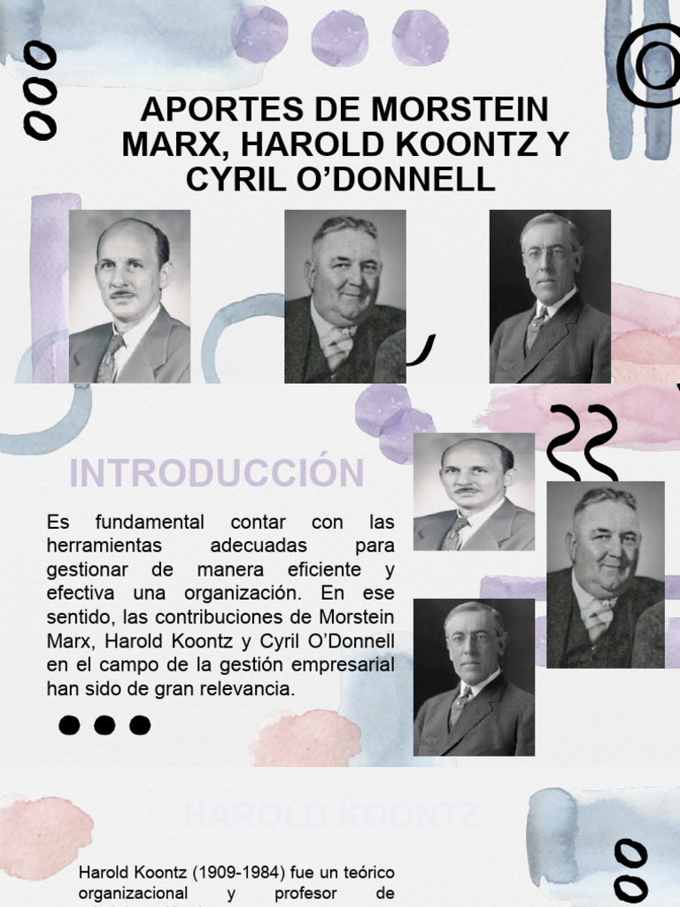 APORTES DE MORSTEIN MARX, HAROLD KOONTZ Y CYRIL O’DONNELL | Descargar ...
