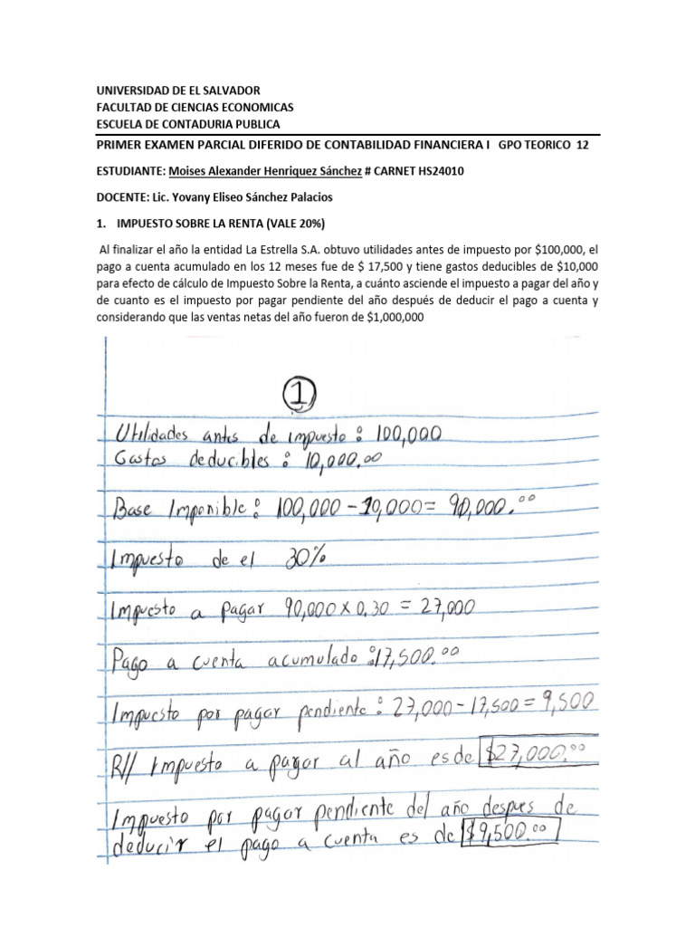 Parcial 1 Contabilidad 1 | PDF | Contabilidad | Corporaciones