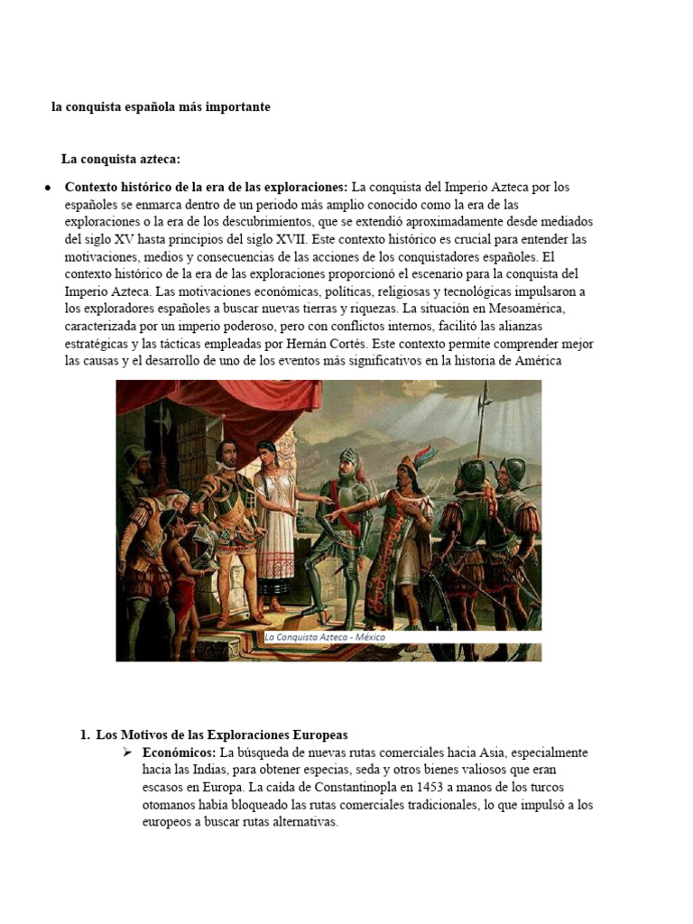 La Conquista del Imperio Azteca | PDF | Hernán Cortés | Imperio español