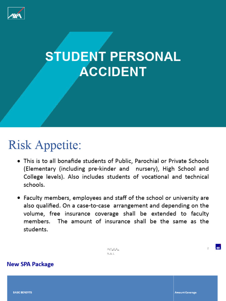 Student Personal Accident Package Rechab | PDF | Insurance | Emergency ...