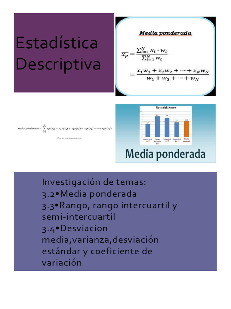Estadistica Rango, Rango Intercuartil y Semi-Intercuartil | PDF
