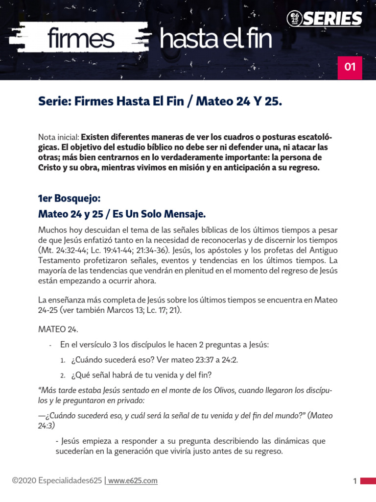 Serie Firmes 01 | PDF | Evangelio de Mateo | Jesús