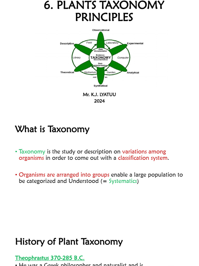 Taxonomy Botany Lecture Notes 4. | PDF | Taxonomy (Biology) | Arecaceae