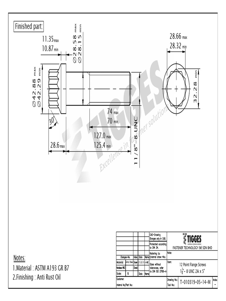 12 Point Flng Scw 1 1!8-8 UNC 2A x 5-NEW | PDF 12 Point Flng Scw 1 1!8-8 UNC 2A x 5-NEW | PDF