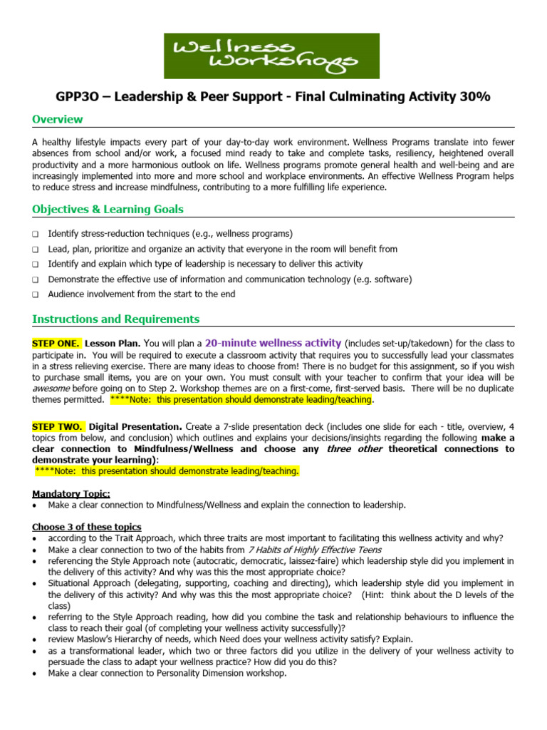 GPP - Culminating Final Sem2 2024 | PDF | Leadership | Behavior Modification