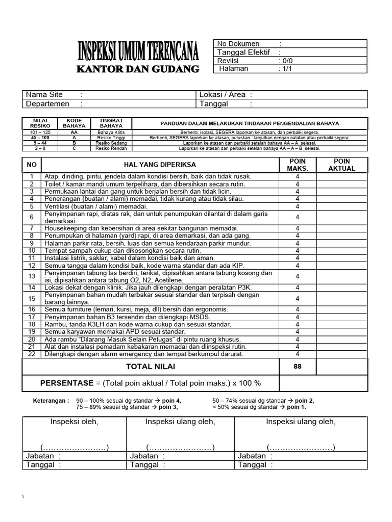 Form Iut Kantor Dan Gudang | PDF