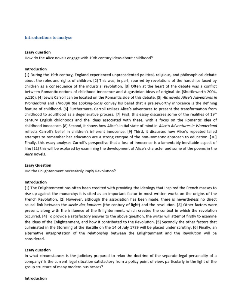 Extra Introduction and Paragraph Analysis Activities | PDF | Leadership ...
