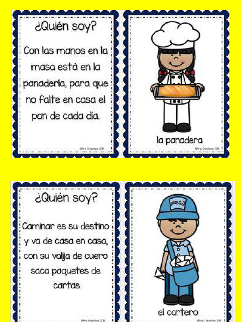 Los Oficios Adivinanzas ¿Quien Soy | PDF