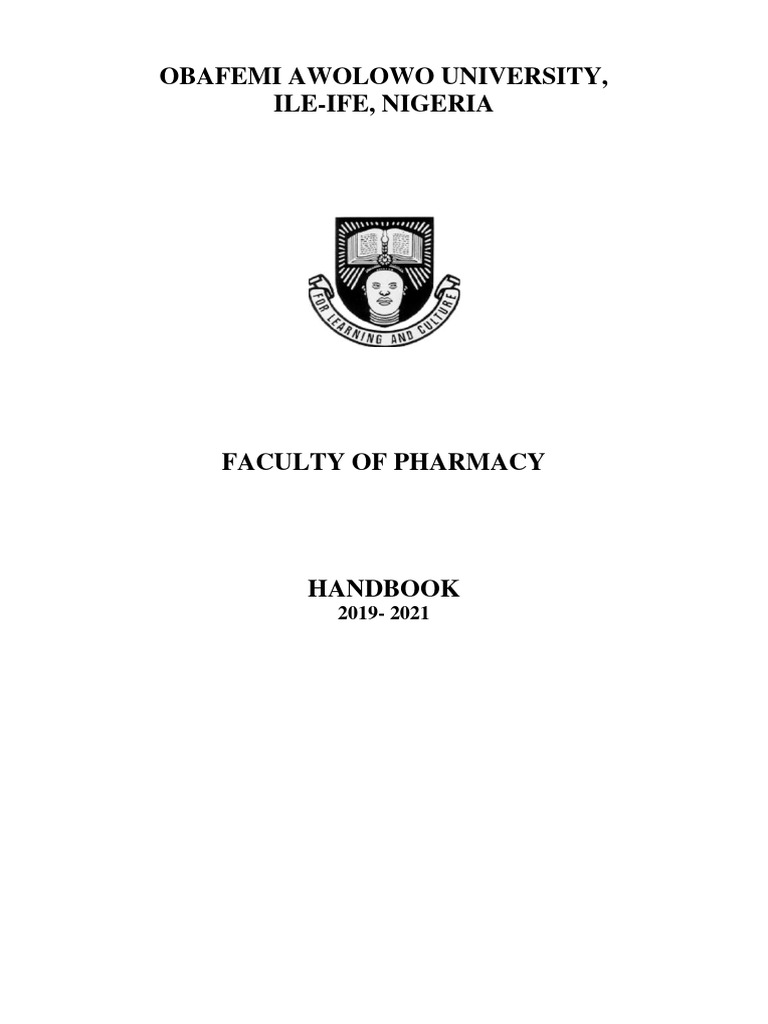 OAU Pharmacy Faculty Handbook 2019-2021 | PDF | Libraries | Books