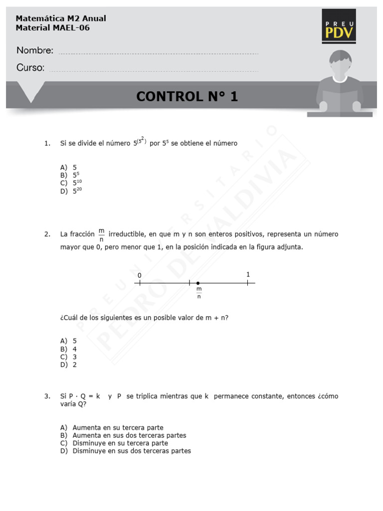 842-MAEL-06 Control N°1 2024 (7%) | PDF | Objetos matemáticos | Conceptos matemáticos