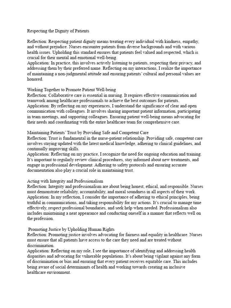 Respecting The Dignity of Patients | PDF | Patient | Nursing