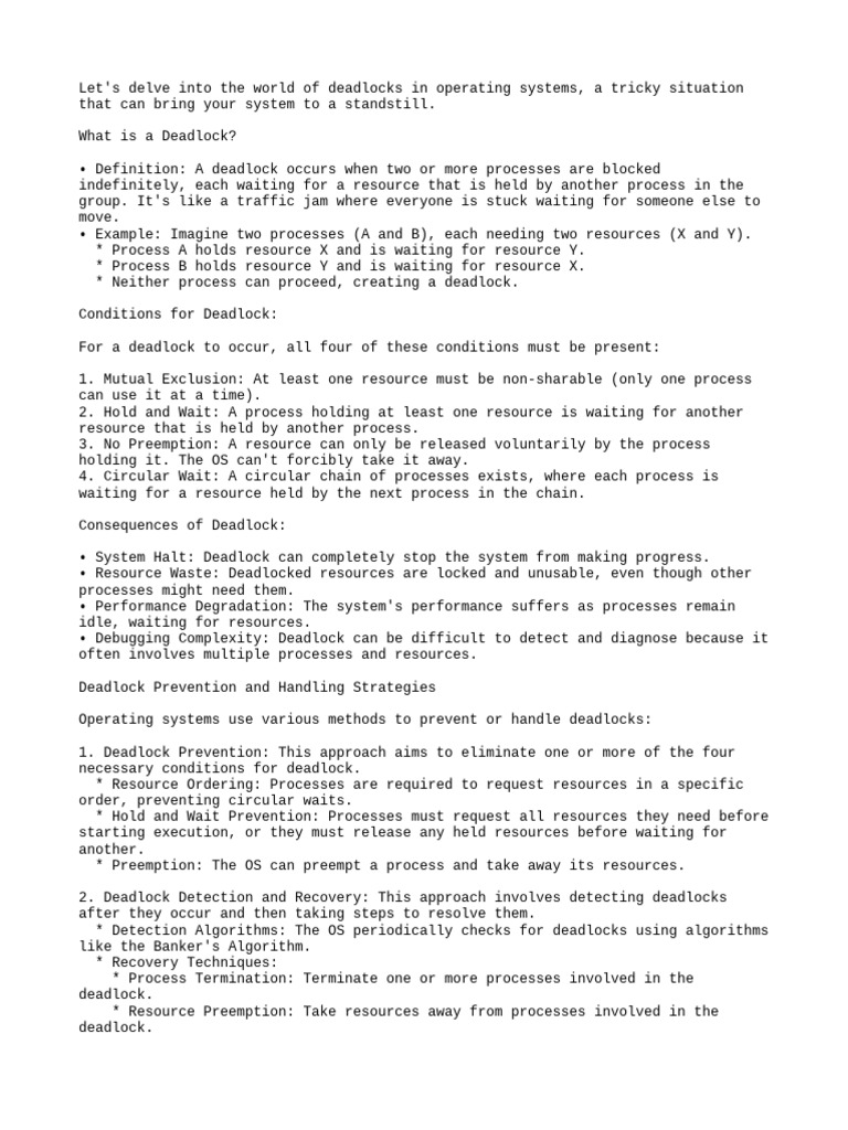 Deadlock Pdf Computer Science Computing