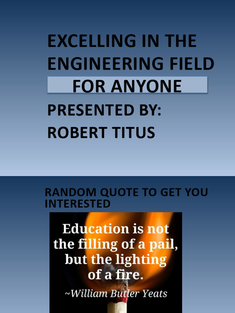 Twitch Excelling in The Engineering Field Discussion | PDF | Knowledge ...