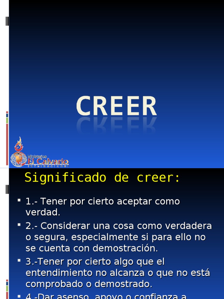 Significado y fe en la palabra creer | PDF | Jacob | Fe