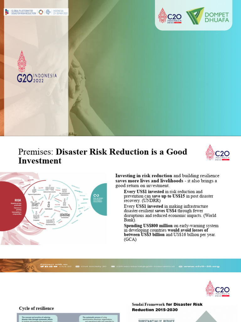 Pendanaan Untuk Prb Pdf Disaster Risk Reduction Emergency Management