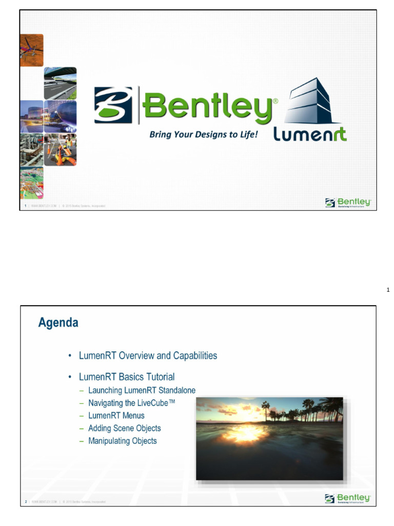 Bentley LumenRT: Real-Time Visualization Tool | PDF | 3 D Computer ...